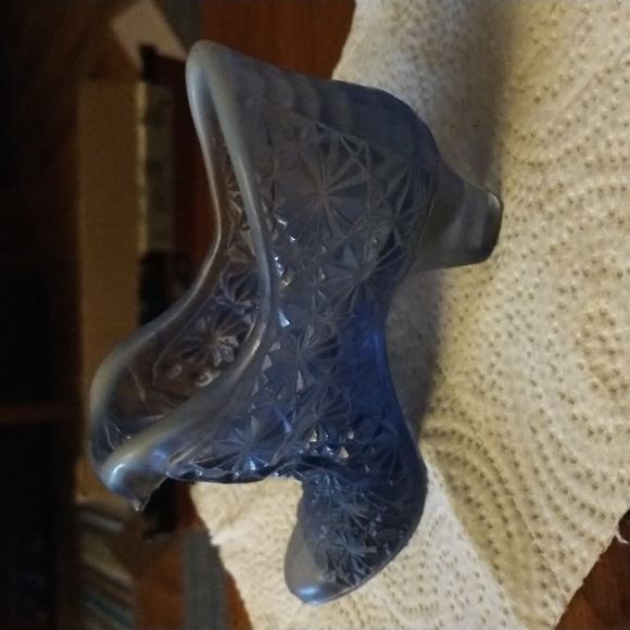 Shoes | Vintage Blue Glass Shoe | Poshmark